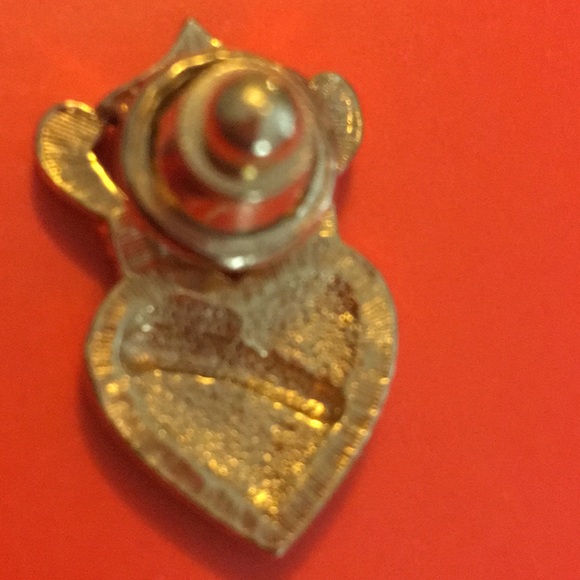 Jewelry | Vintage Crown Red Heart Mom Pin Brooch | Poshmark